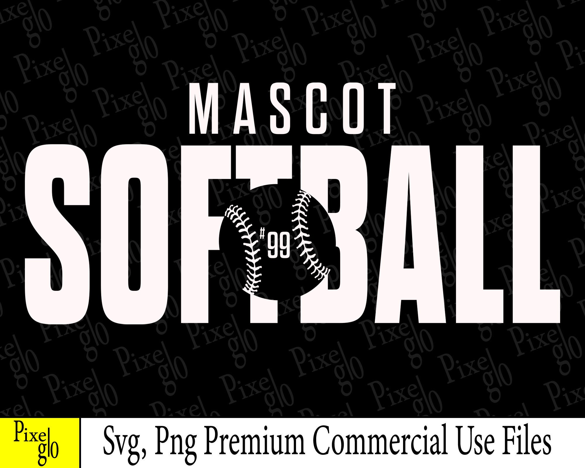 Mascot Softball Svg Softball Svg Softball Png Digital - Etsy