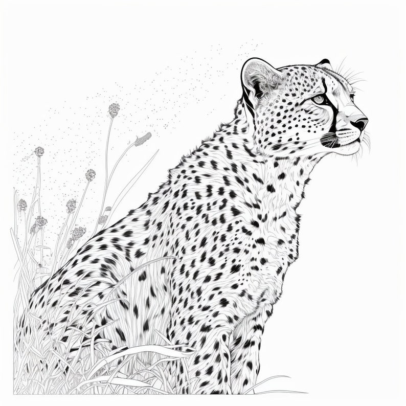 Big Cats 40 Printable Coloring Pages Instant Download - Etsy