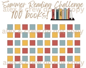 Summer Reading Tracker Printable Kids Book Reading Challenge - Etsy