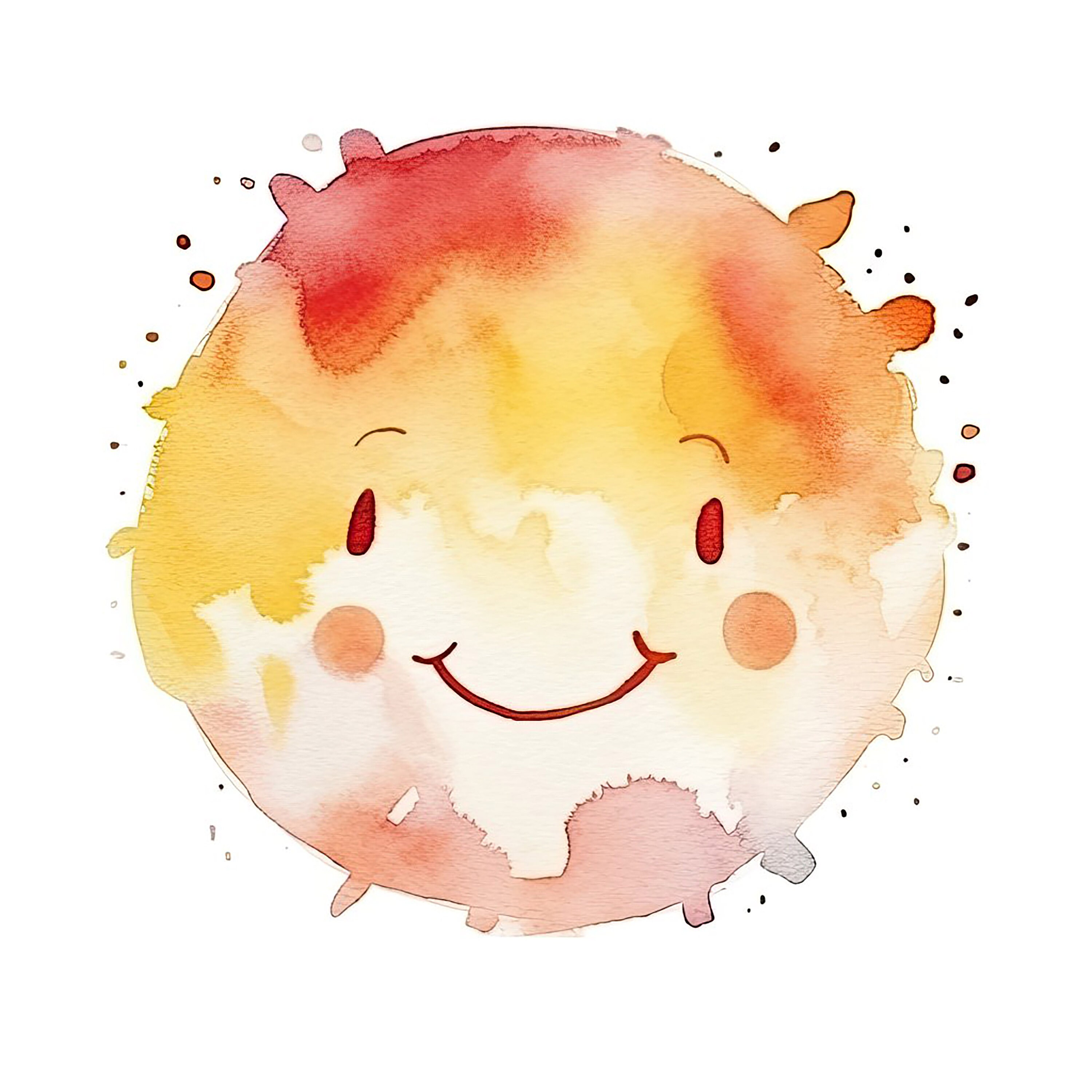 Happy Sun Water Color Painting | 12 High Quality JPG Clipart Pack ...