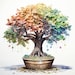 Money Tree Water Color Painting | 16 High Quality JPG Clipart Pack ...