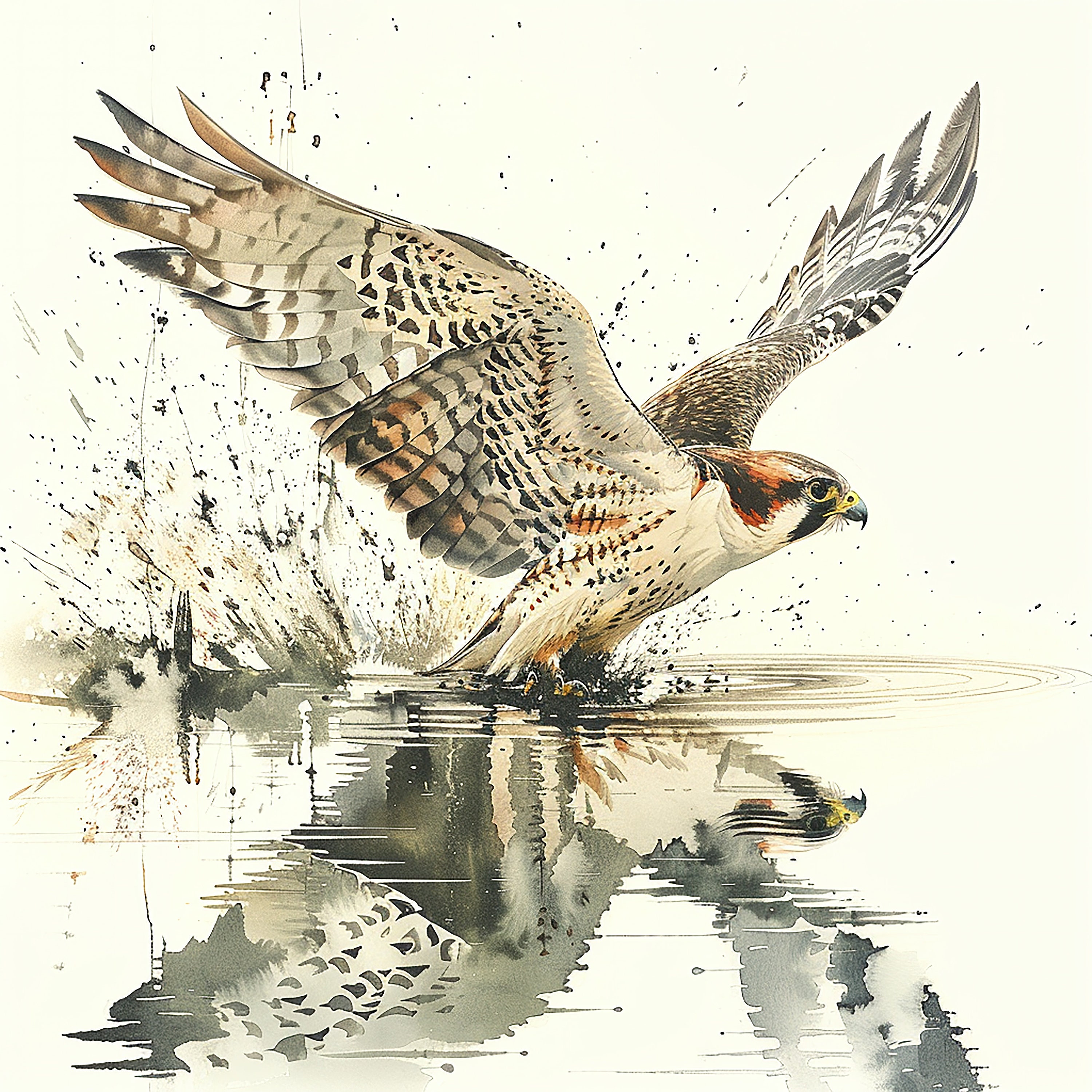 Falcon | Water Color Painting | 16 High Quality JPG Clipart Pack ...