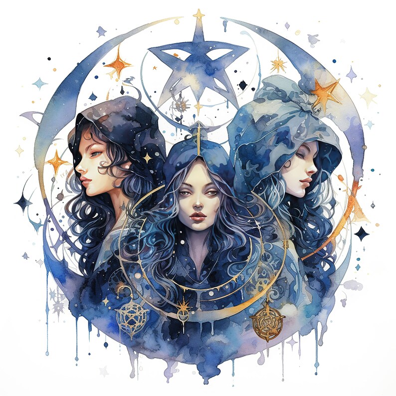 Halloween Witches Water Color Painting | 15 High Quality JPG Clipart ...