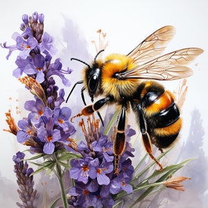 Bumblebee Water Color Painting | 15 High Quality JPG Clipart Pack ...