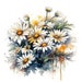 Daisy Bouquet Water Color Painting | 12 High Quality JPG Clipart Pack ...