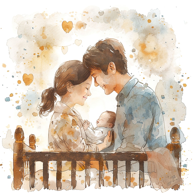 Baby Crib Water Color Painting | 15 High Quality JPG Clipart Pack ...