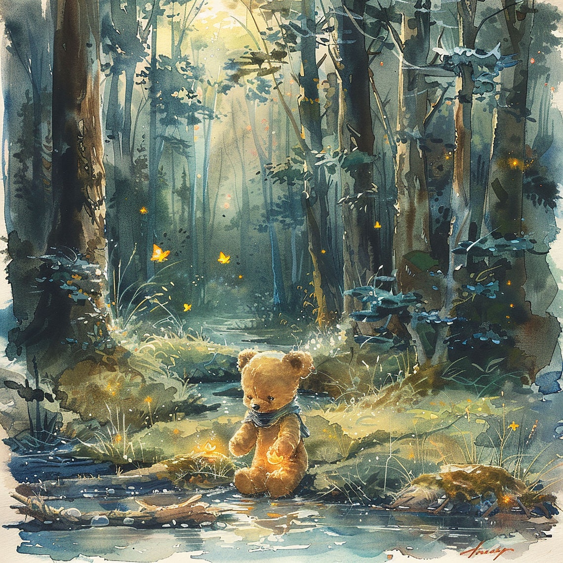 Teddy Bear Water Color Painting | 15 High Quality JPG Clipart Pack ...