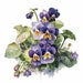 Violet Bouquet Water Color Painting | 12 High Quality JPG Clipart Pack ...