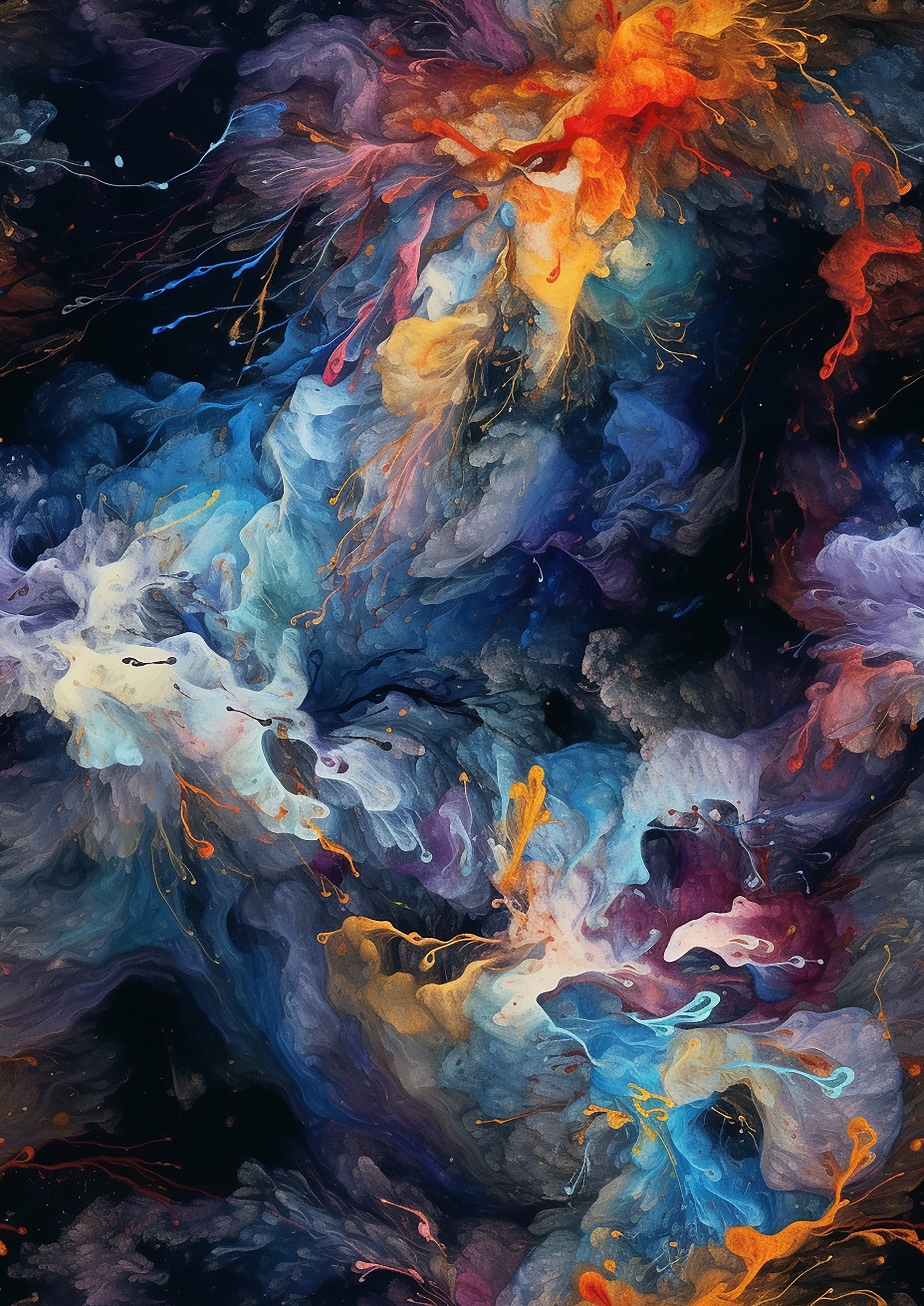 Galaxy Water Color Digital Paper Pack 10 High Quality Seamless Patterns ...