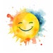 Happy Sun Water Color Painting | 12 High Quality JPG Clipart Pack ...