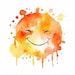 Happy Sun Water Color Painting | 12 High Quality JPG Clipart Pack ...