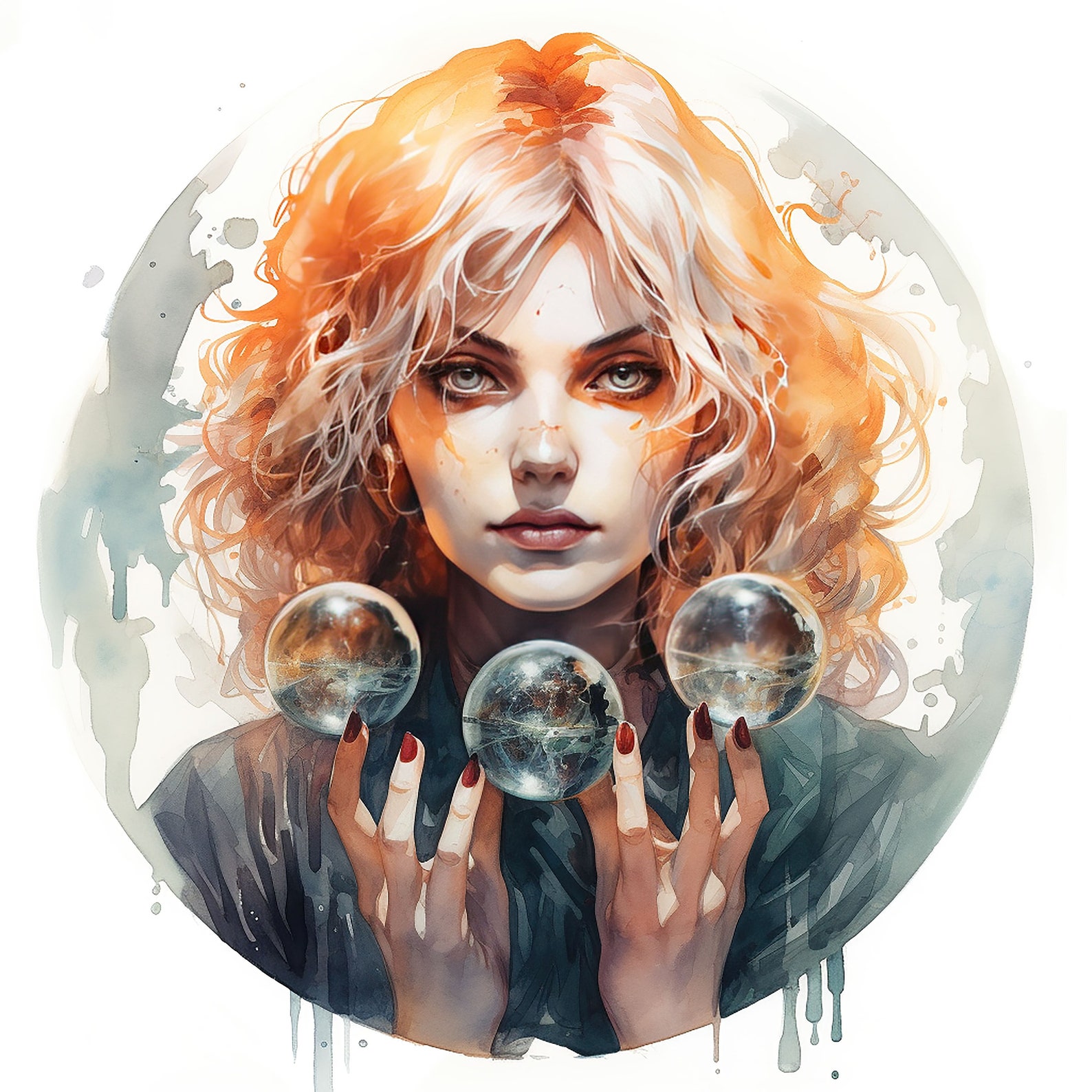 Halloween Witches Water Color Painting | 15 High Quality JPG Clipart ...
