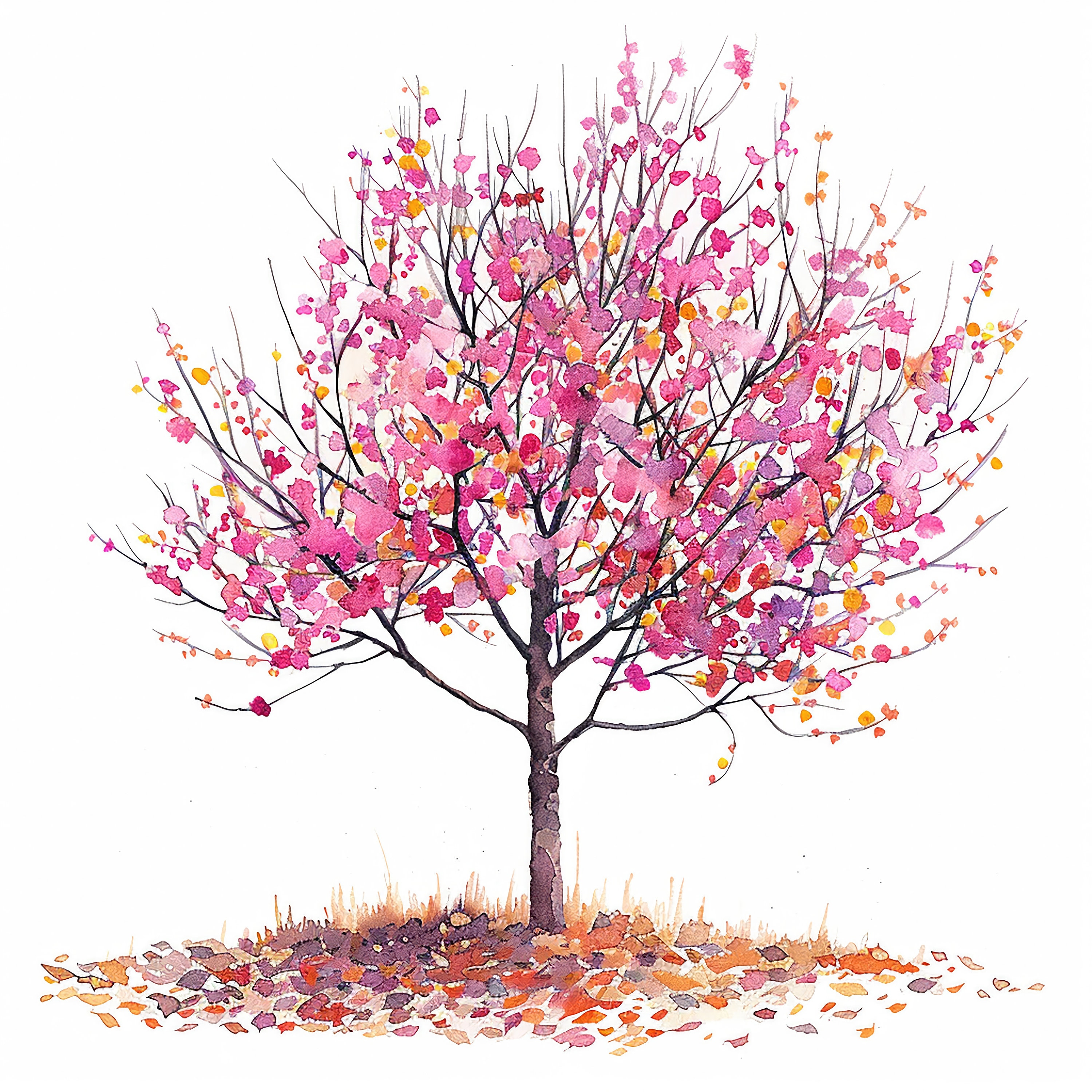 Redbud Tree | Water Color Painting | 15 High Quality JPG Clipart Pack ...