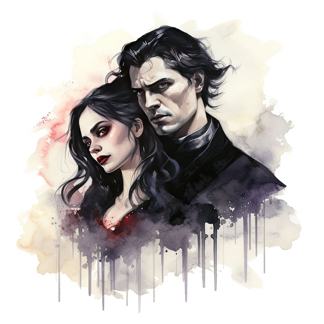 Halloween Vampires Water Color Painting | 15 High Quality JPG Clipart ...