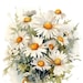 Daisy Bouquet Water Color Painting | 12 High Quality JPG Clipart Pack ...