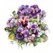 Violet Bouquet Water Color Painting | 12 High Quality JPG Clipart Pack ...