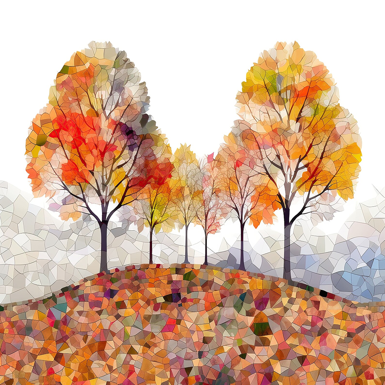 Fall Leaf Decorations Water Color Painting | 13 High Quality JPG ...