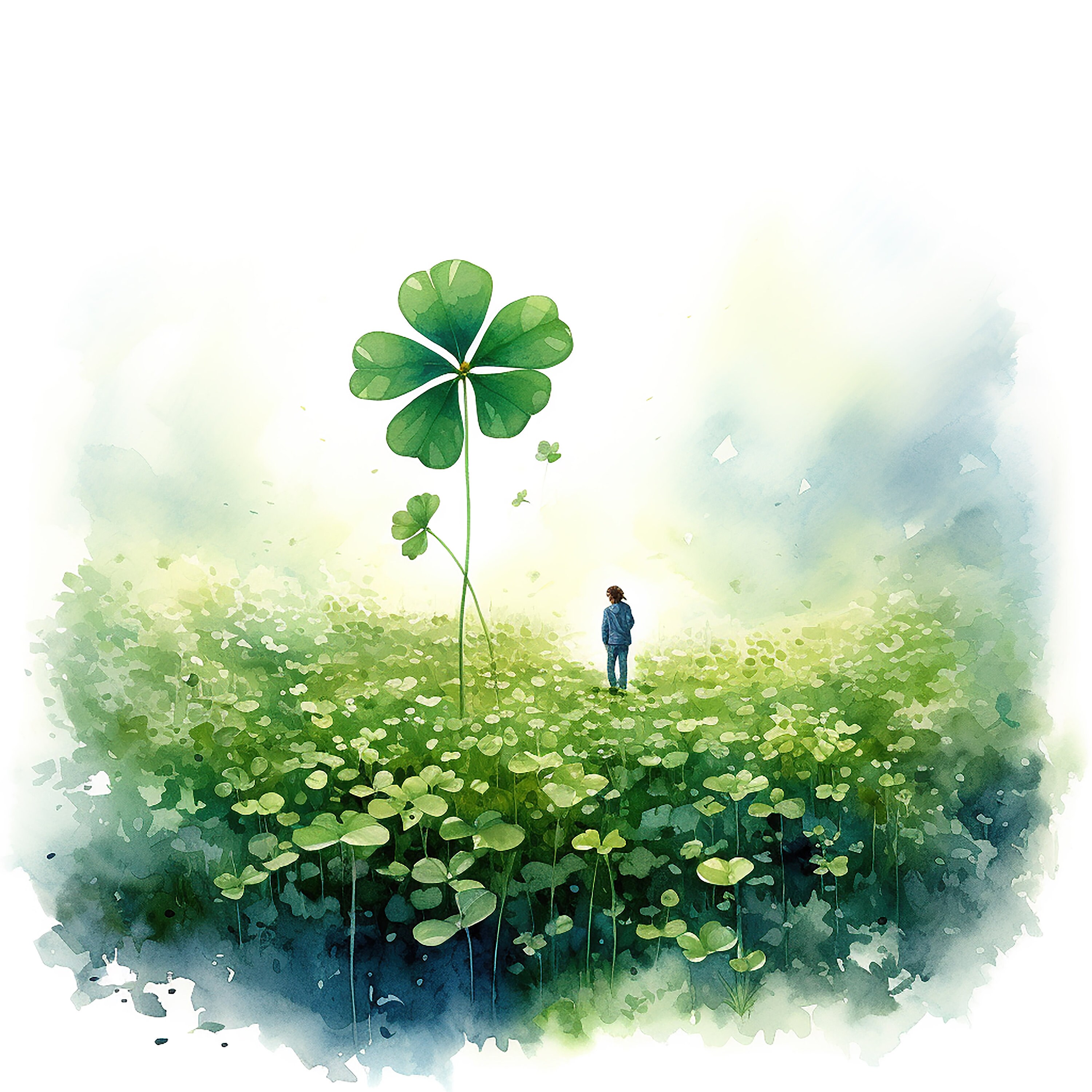 Clover Water Color Paintings | 15 High Quality JPG Clipart Pack ...