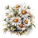 Daisy Bouquet Water Color Painting | 12 High Quality JPG Clipart Pack ...