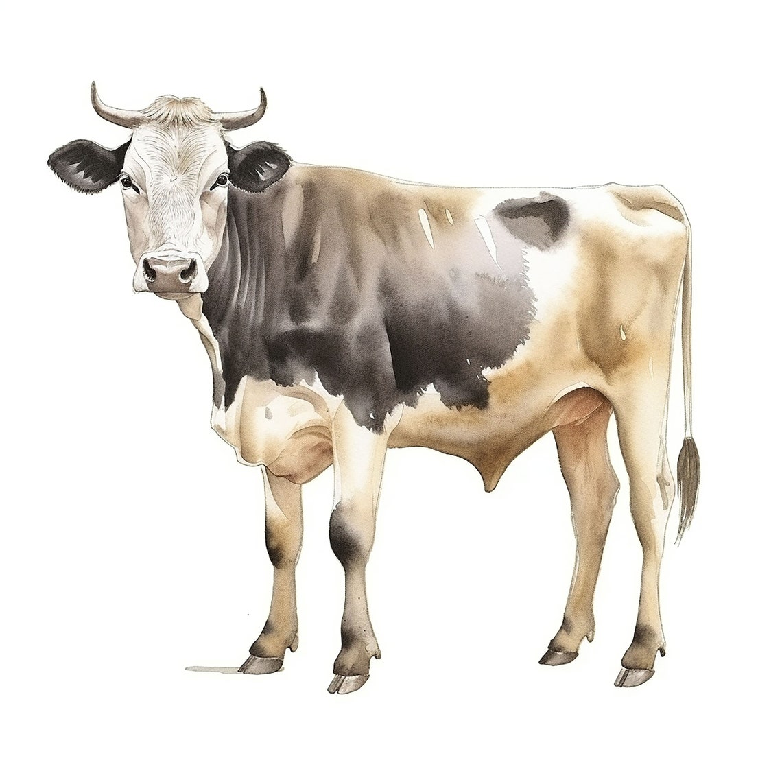 Different Types of Cows Water Color Painting 16 High Quality JPG ...