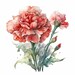 Carnation Bouquet Water Color Painting 12 High Quality JPG Clipart Pack ...
