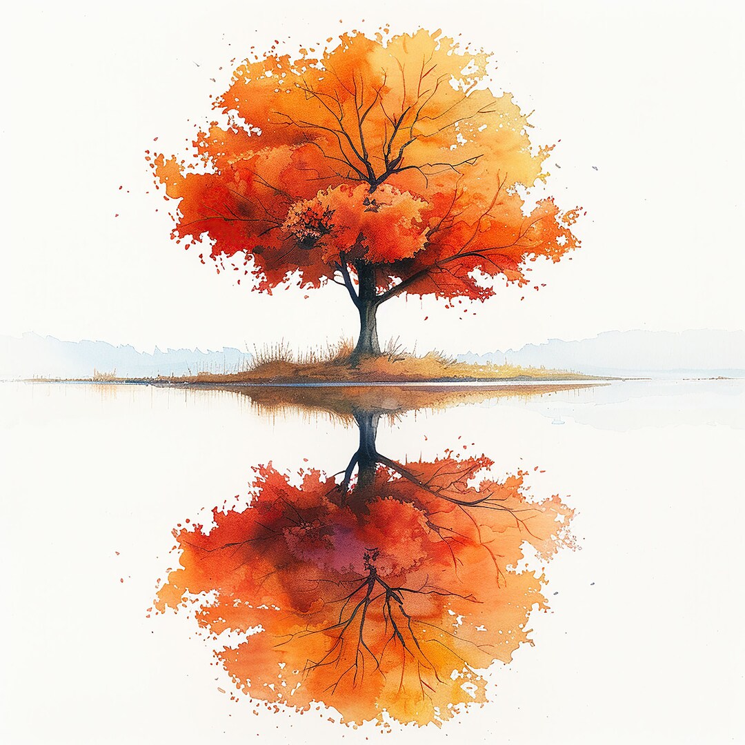 Maple Tree Water Color Painting | 16 High Quality JPG Clipart Pack ...