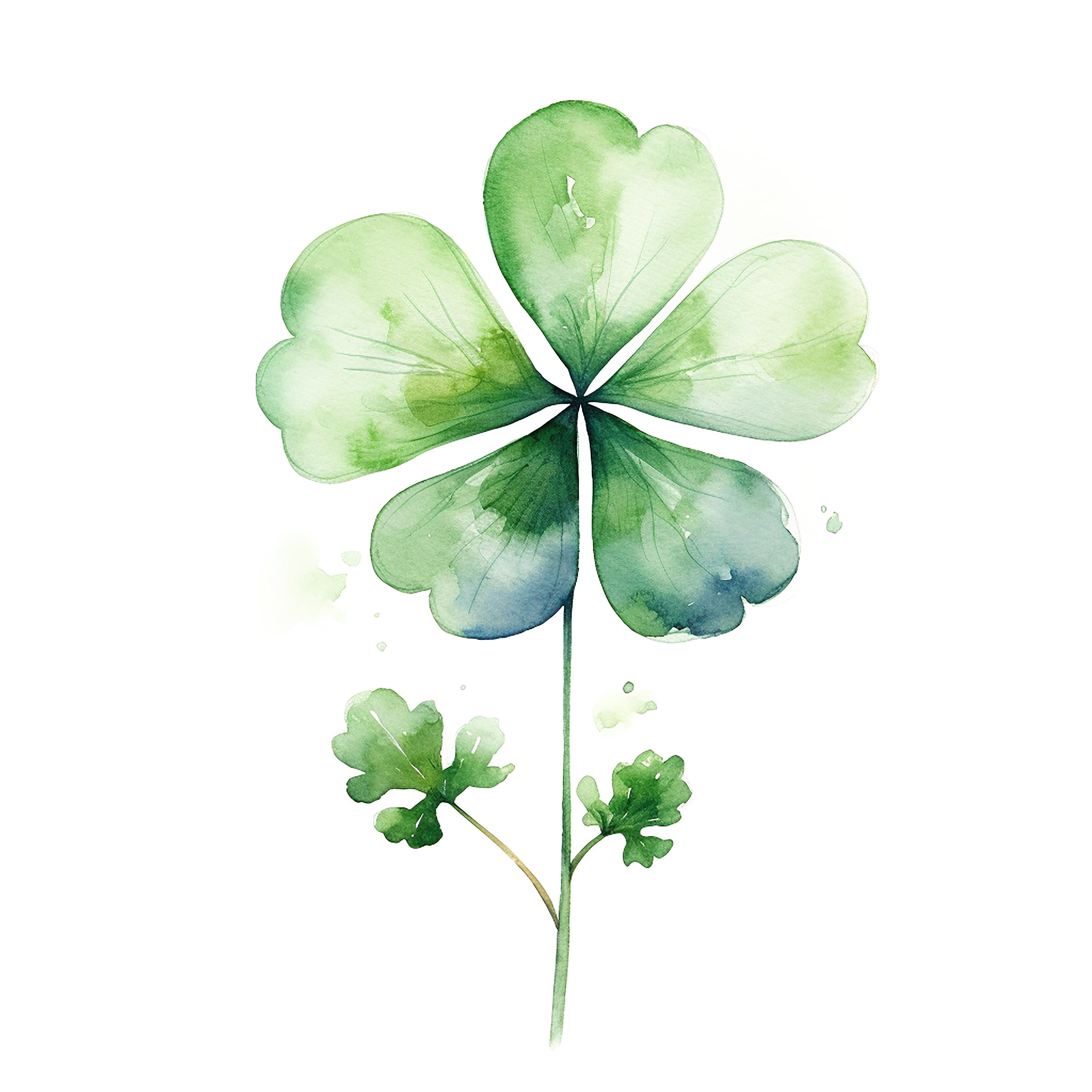 Clover Water Color Paintings | 15 High Quality JPG Clipart Pack ...