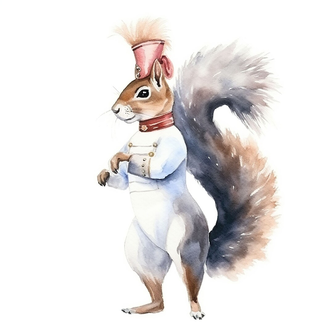 Squirrel Water Color Painting 12 High Quality JPG Clipart - Etsy
