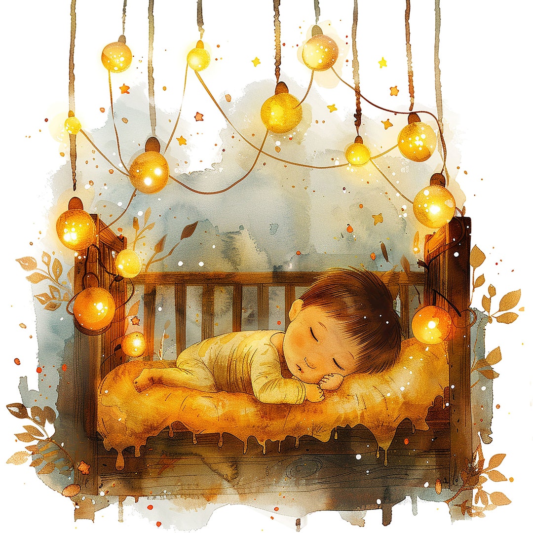 Baby Crib Water Color Painting | 15 High Quality JPG Clipart Pack ...
