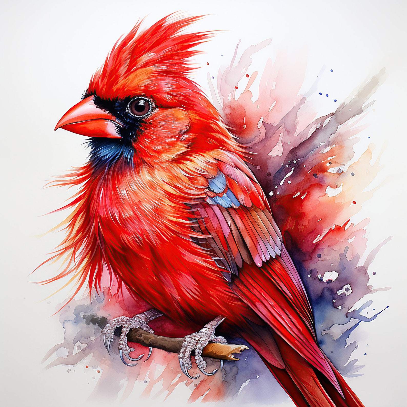 Cardinals Water Color Painting | 16 High Quality JPG Clipart Pack ...