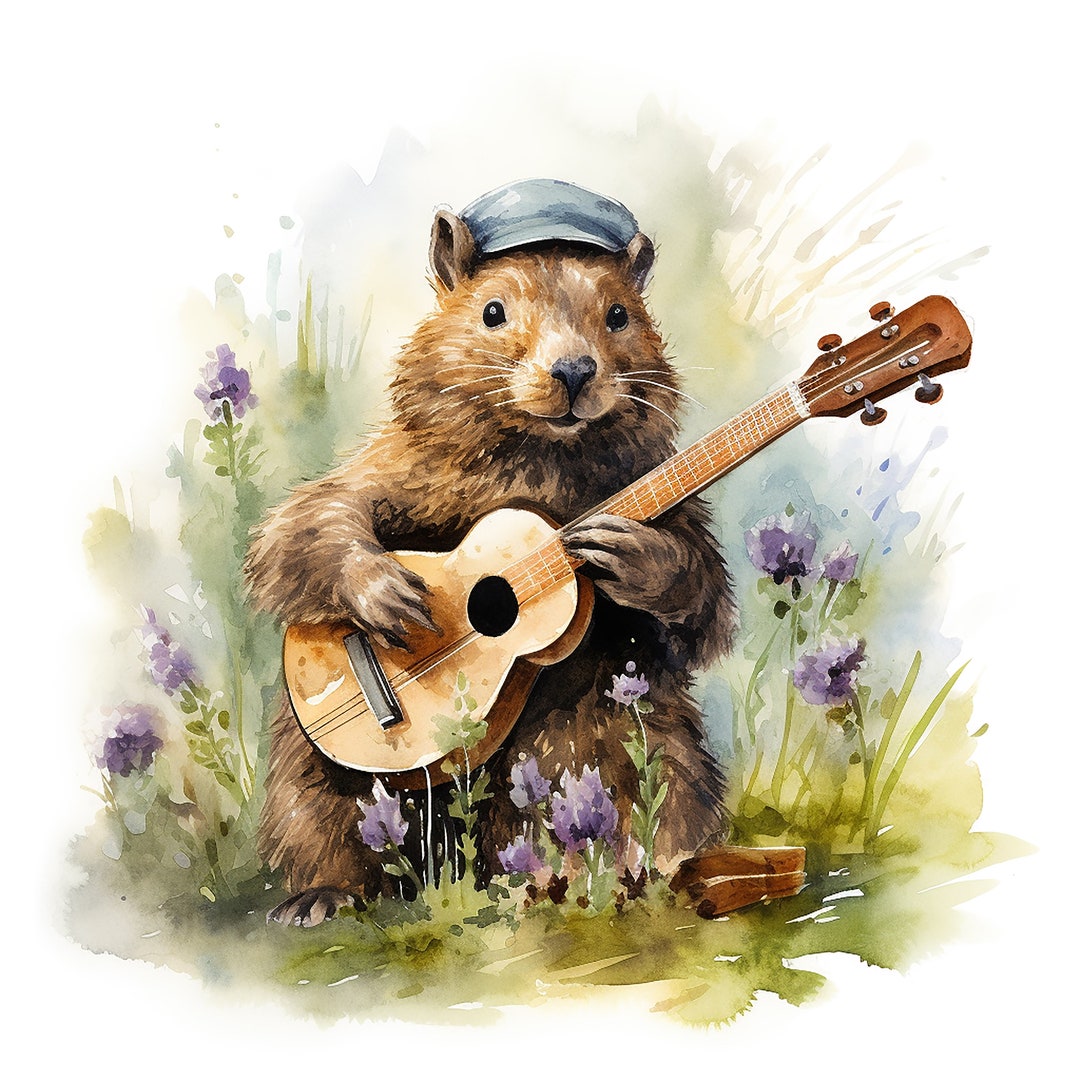 Groundhog Watercolor Color Paintings | 15 High Quality JPG Clipart Pack ...