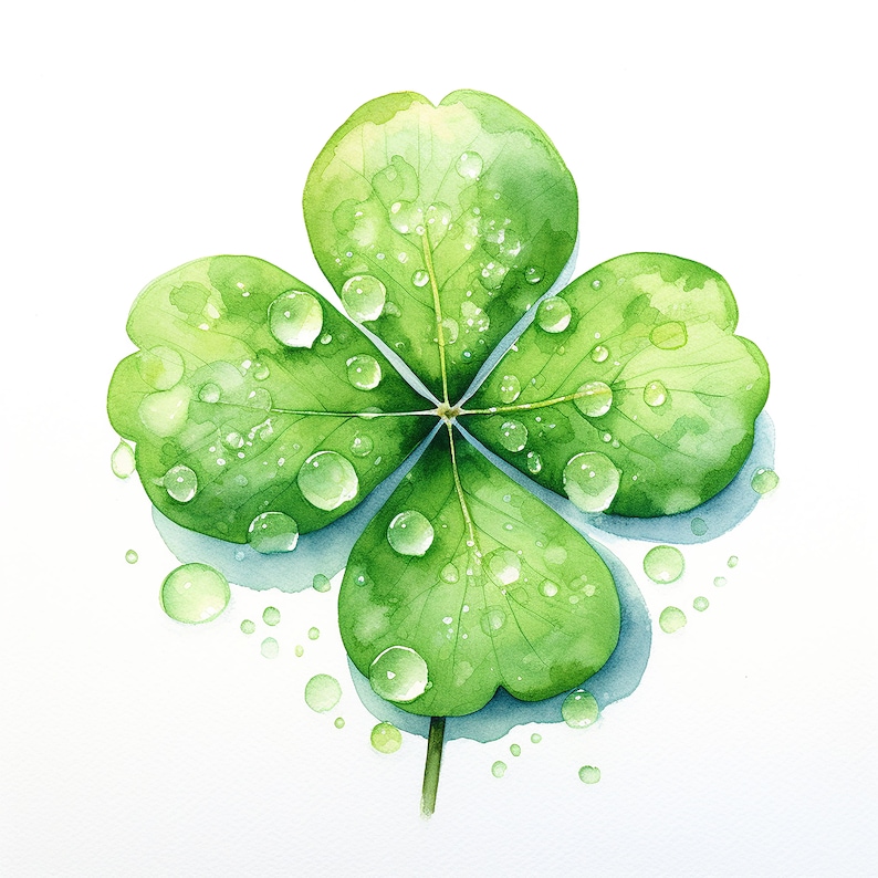 Clover Water Color Paintings | 15 High Quality JPG Clipart Pack ...