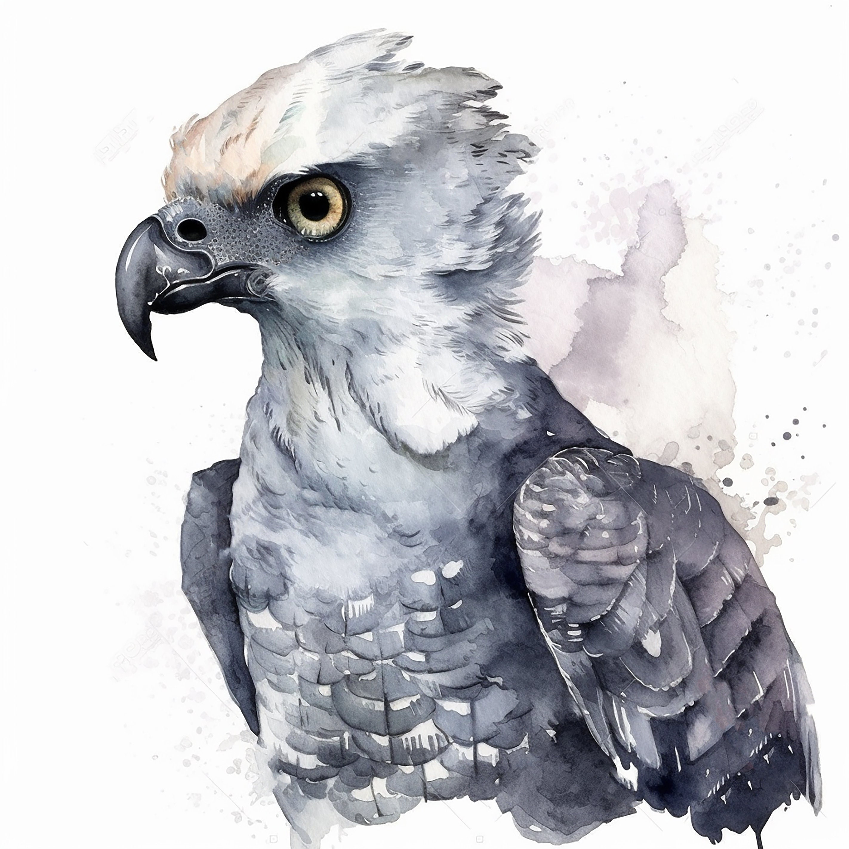 Harpy Eagle Water Color Painting | 11 High Quality JPG Clipart Pack ...