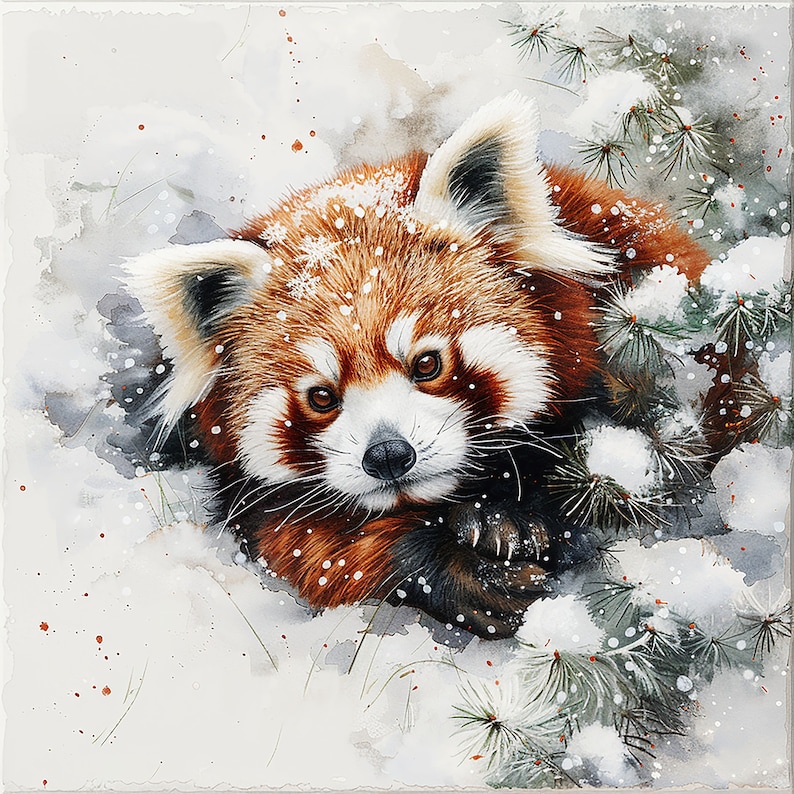 Red Panda Water Color Painting | 15 High Quality JPG Clipart Pack ...