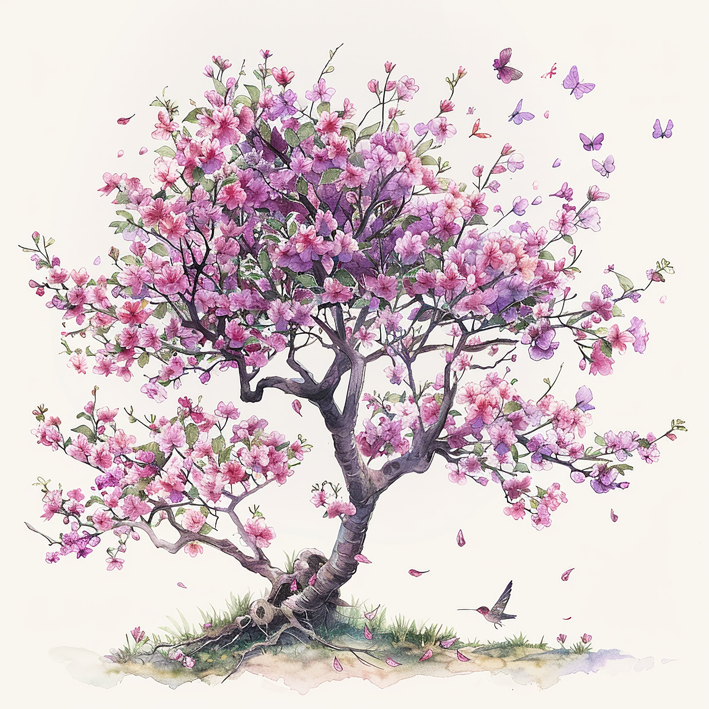 Redbud Tree | Water Color Painting | 15 High Quality JPG Clipart Pack ...