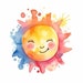 Happy Sun Water Color Painting | 12 High Quality JPG Clipart Pack ...