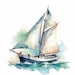 Sailboat Water Color Painting | 12 High Quality JPG Clipart Pack ...