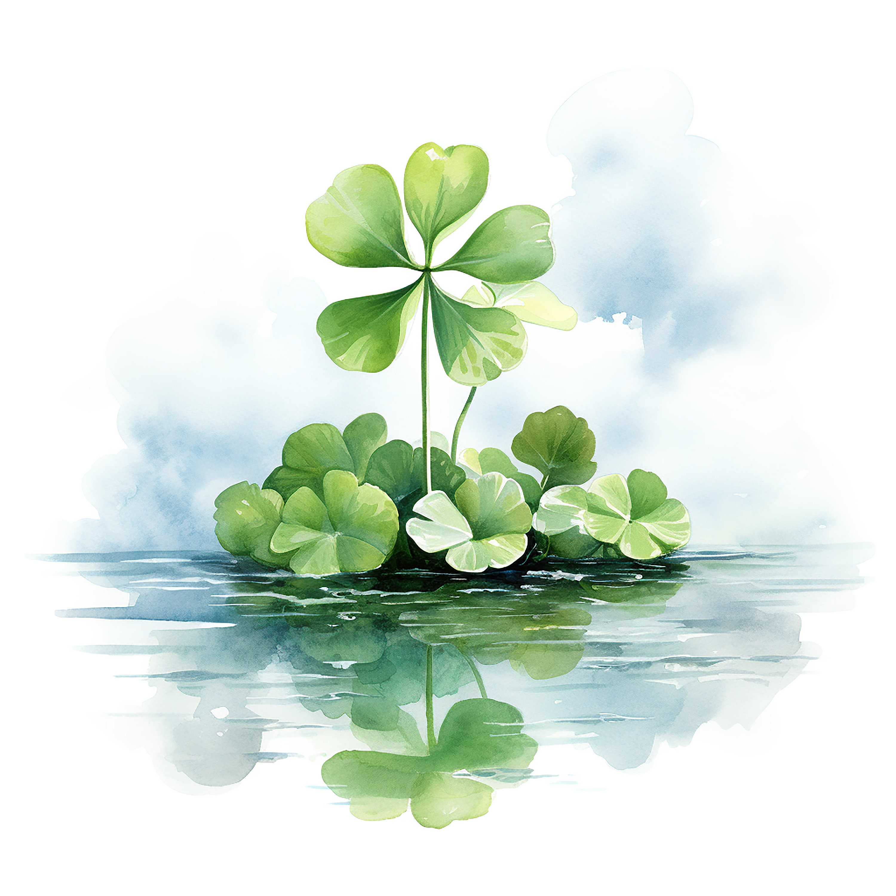 Clover Water Color Paintings | 15 High Quality JPG Clipart Pack ...
