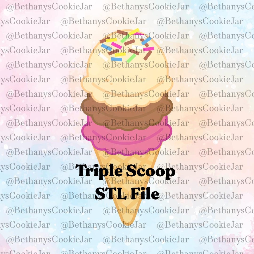 Ice Cream Cone STL File - Etsy