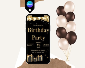 Editable, Digital Birthday Invitation - Etsy