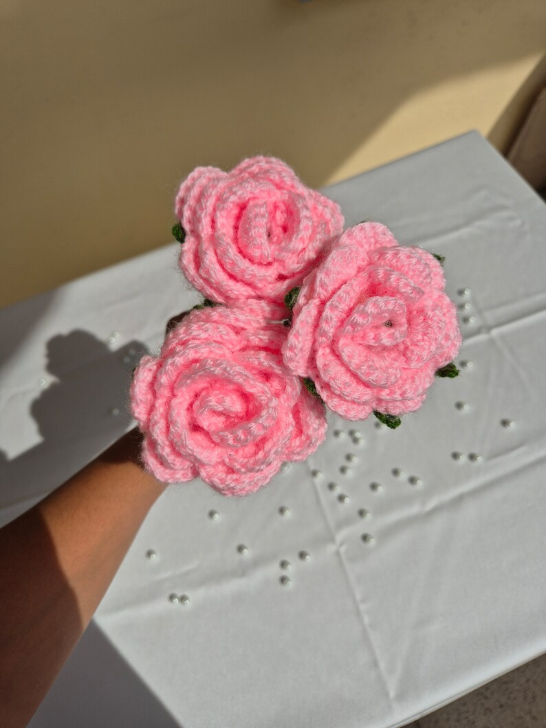 Turkish Crochet Flower Rose, Baby Pink, Handmade Gift,gifts for Her ...