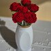 Crochet Flowers Rose, Red, Handmade Gift, Birthday, Knitted Flowers ...