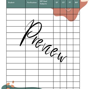 Boho Style IEP Calendar & Caseload List Printable Special Education ...