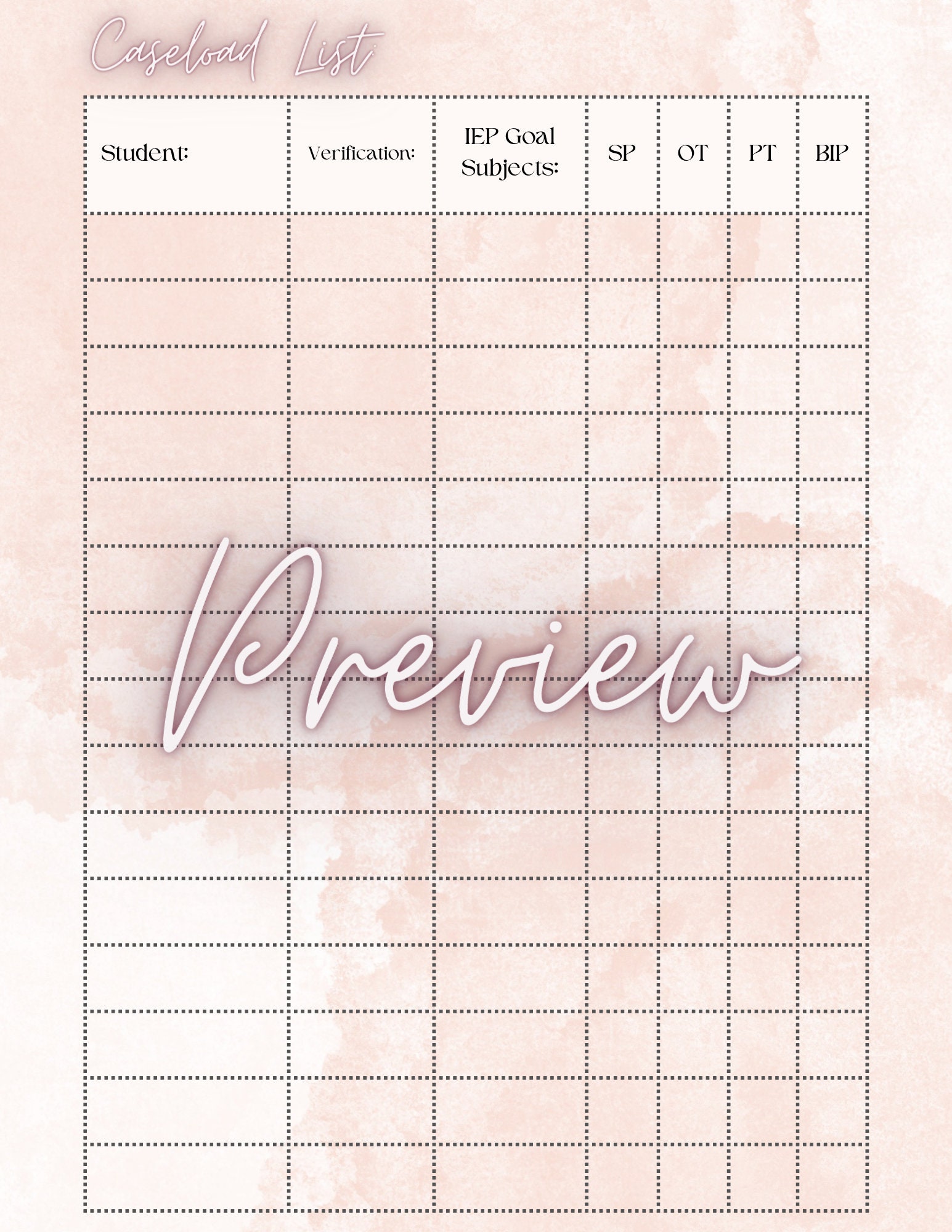 IEP Calendar & Caseload Listprintablefor Special Education Teachers - Etsy