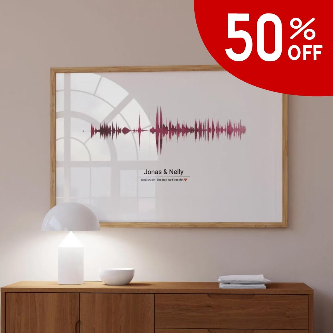 Personalized Soundwave Art, With QR Code, Scannable, Custom Soundwave ...