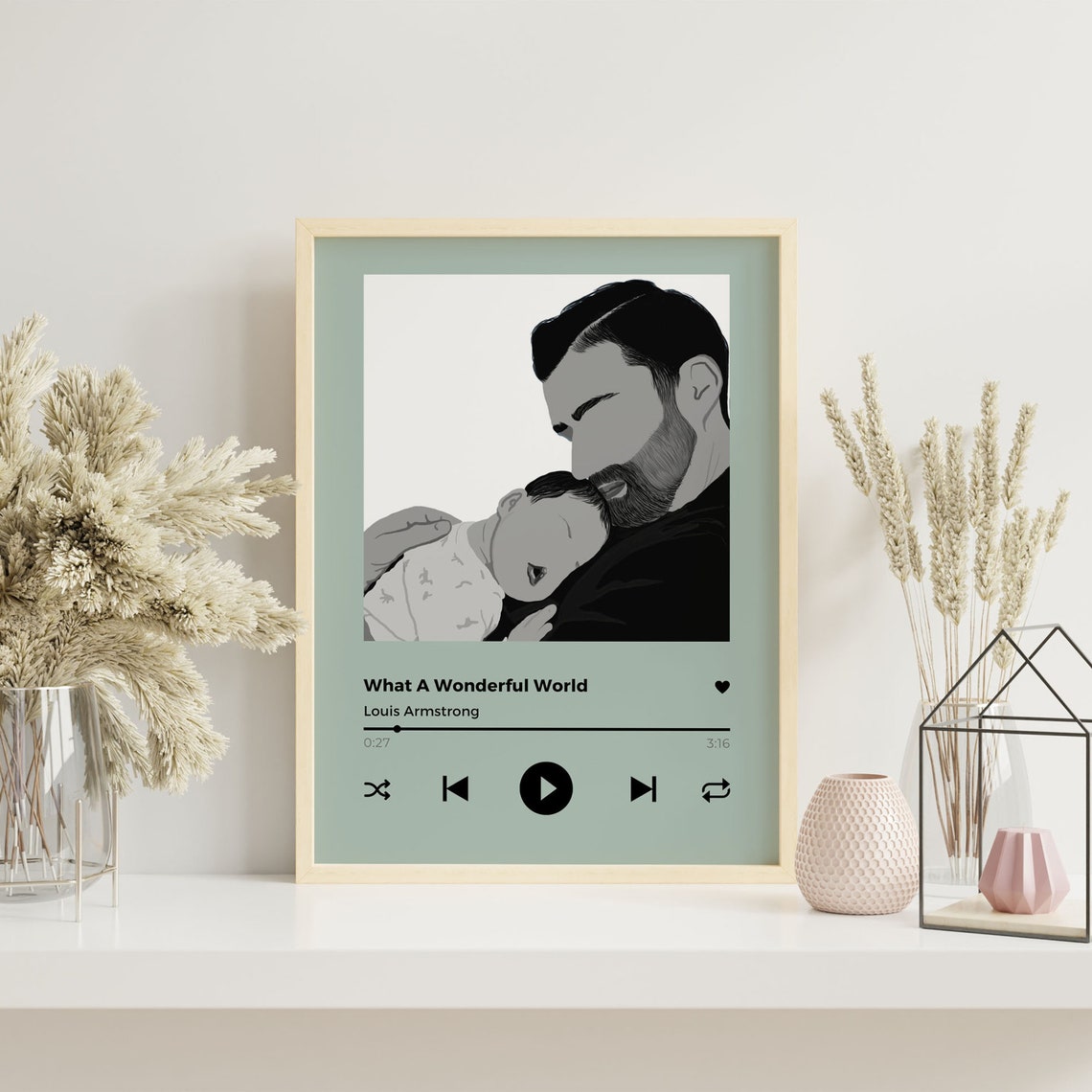 Faceless Portrait Song Plaque, Custom Album Cover, Music Plaque, Photo ...