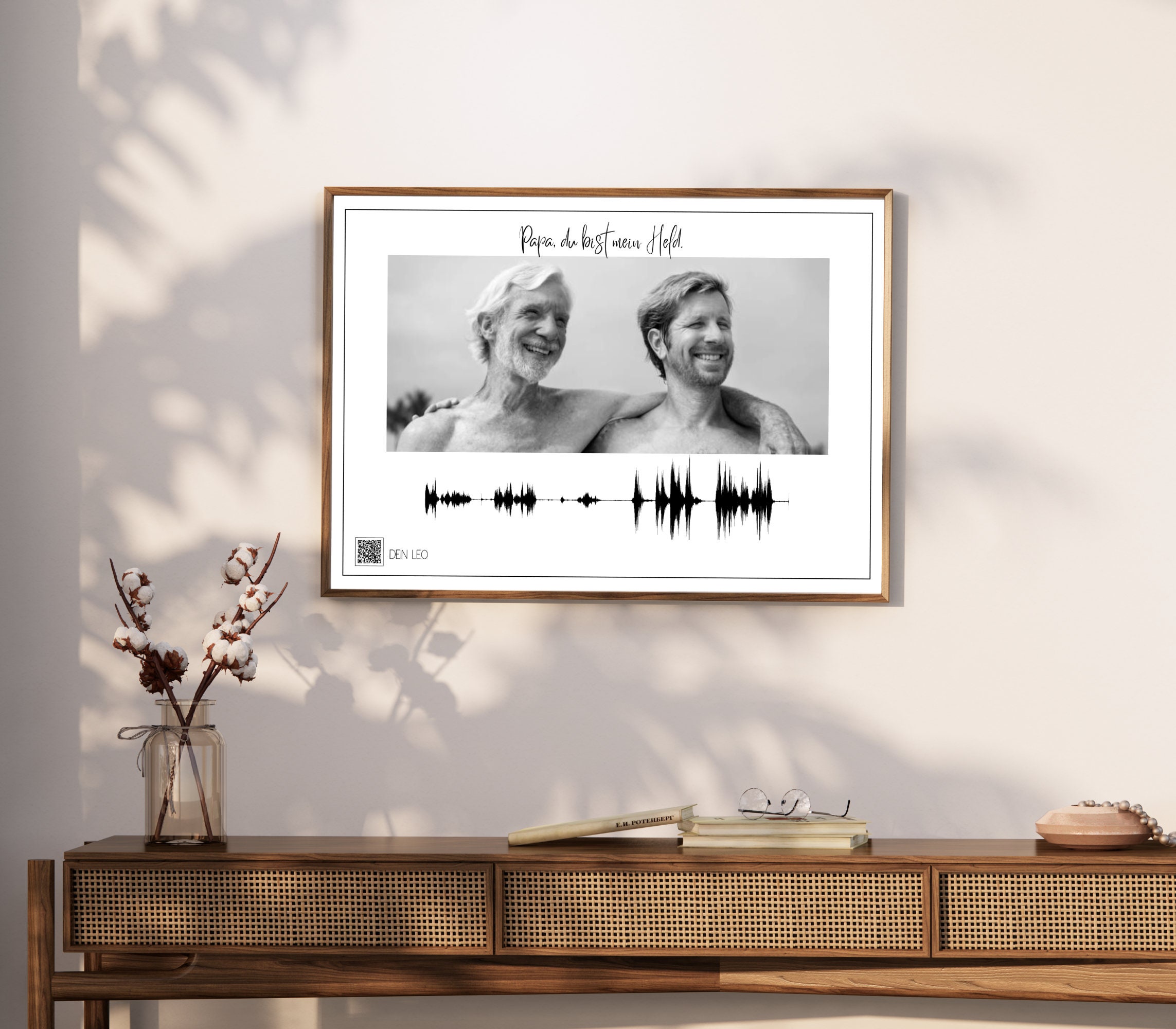 Personalized Poster With Picture, QR Code, Individual Soundwave, Voice ...