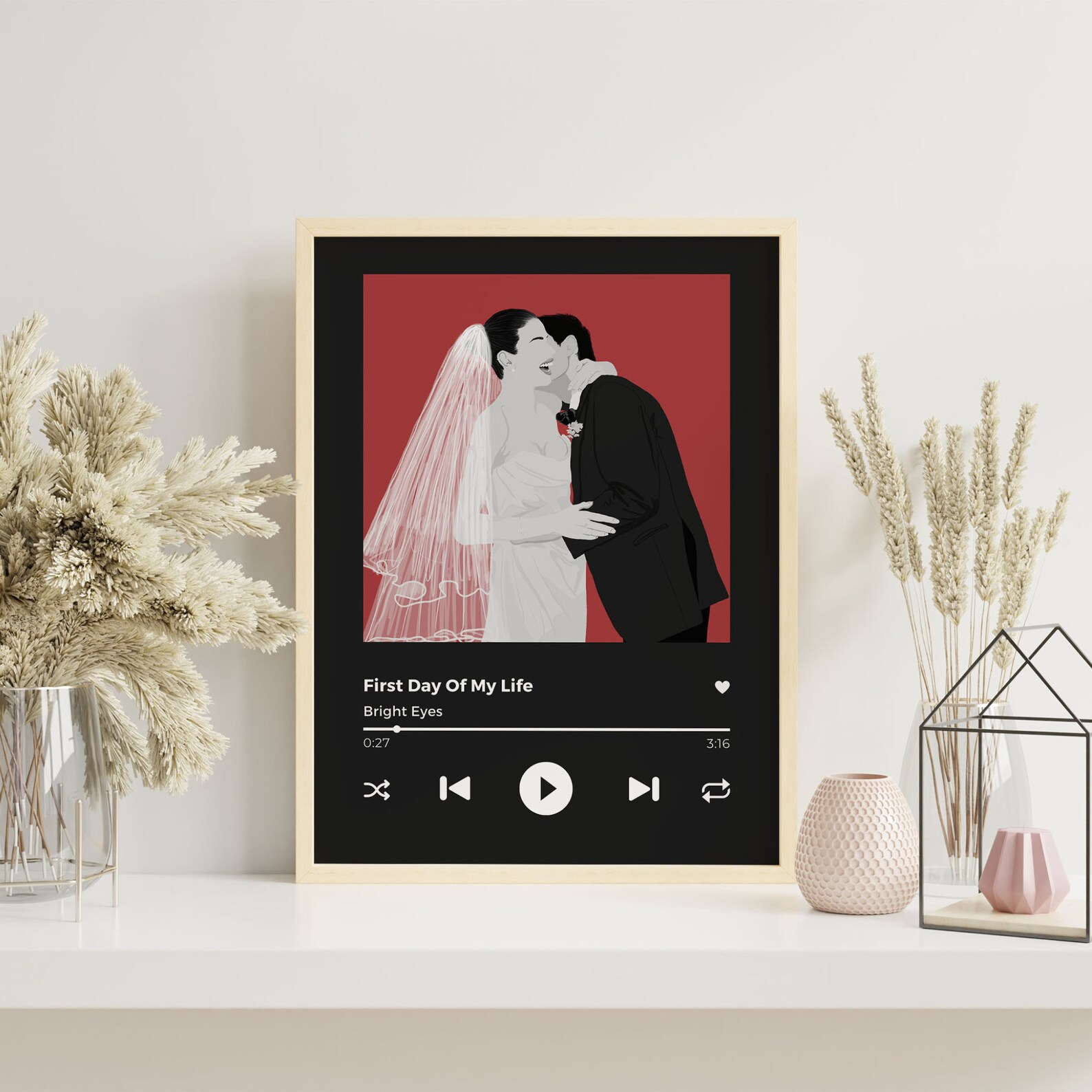 Faceless Portrait Song Plaque, Custom Album Cover, Music Plaque, Photo ...