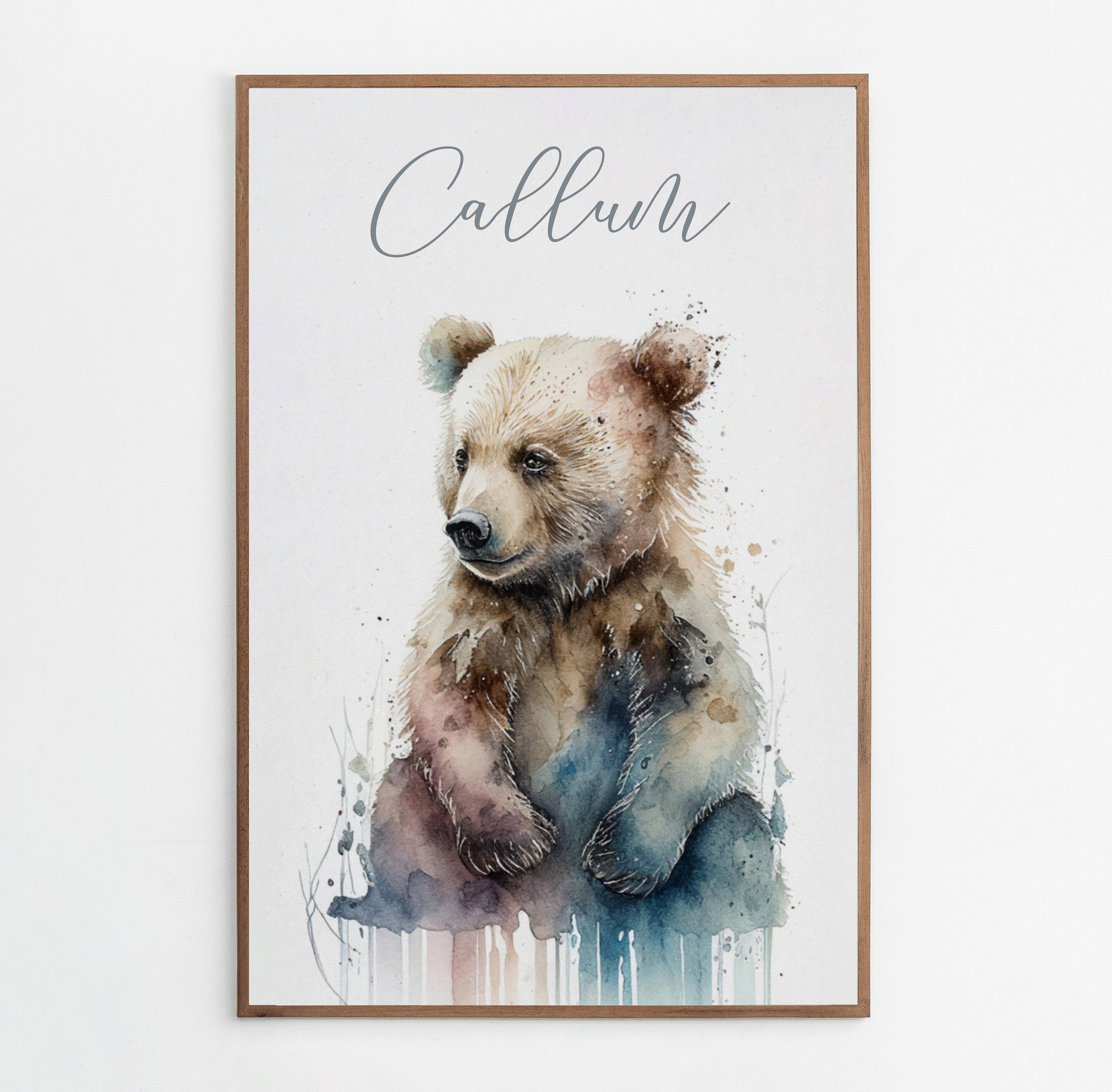 Printable Painting - Cute Bear Watercolour - Neutral Colour Palette ...