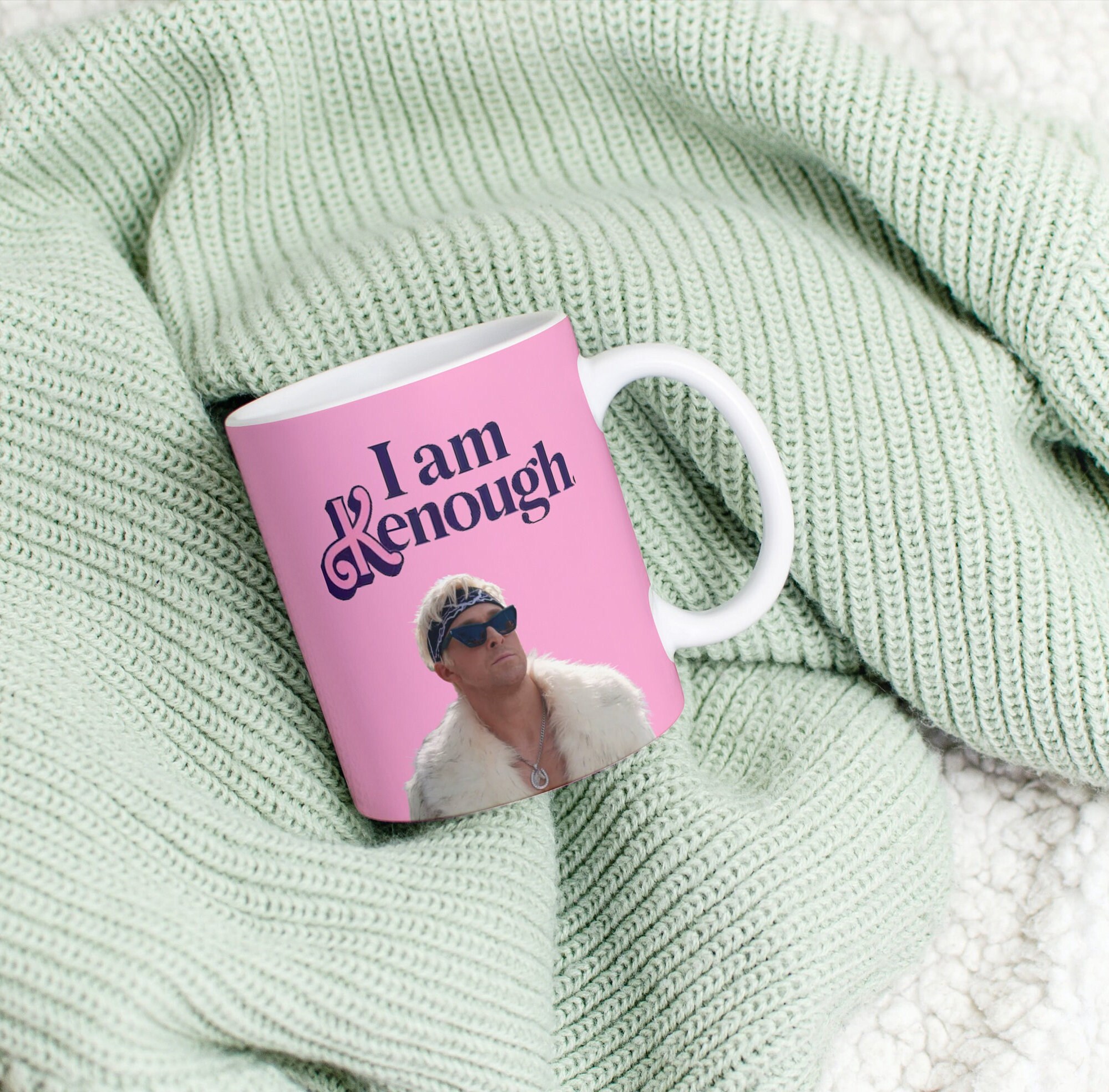 I Am Kenough Tye Die Mug Barbie Movie Merch Gift Coffee Ken Kenergy ...